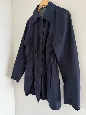 Lands' End | Jackets & Coats | Lands End Navy Blue Rain Jacket Womens ...